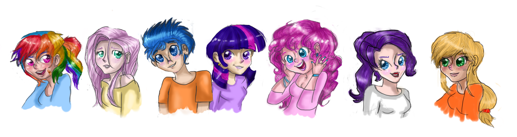 MLP: humans by lizabeywonder on DeviantArt