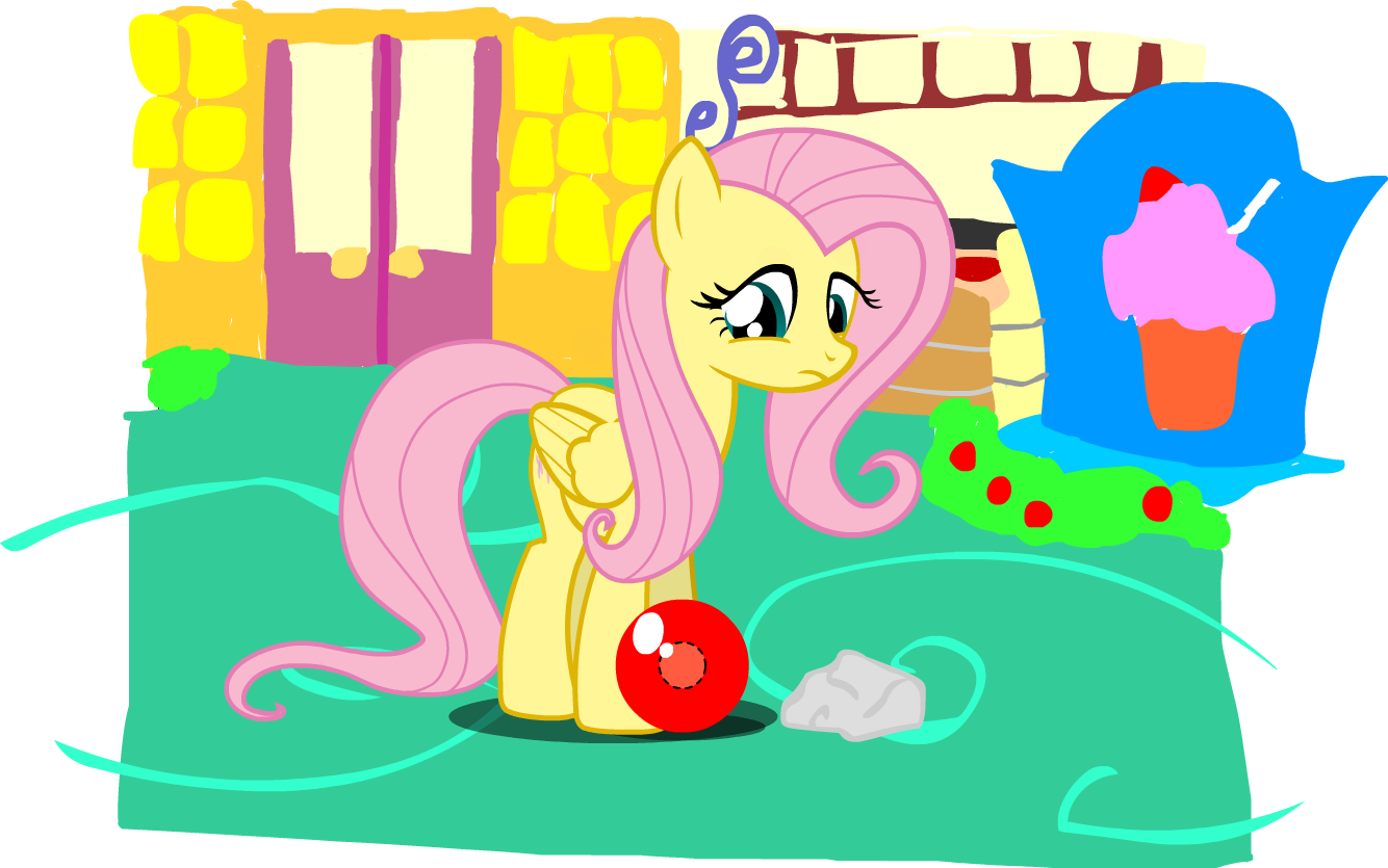 Fluttershy kicking a ball by MasslightProductions on DeviantArt