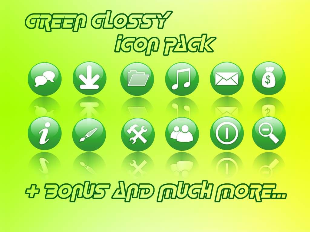 Green Glossy Icon Pack by kampongboy92 on DeviantArt