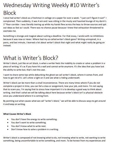 Writing Wednesday #10 Writer's Block by writeddreams2reality on DeviantArt