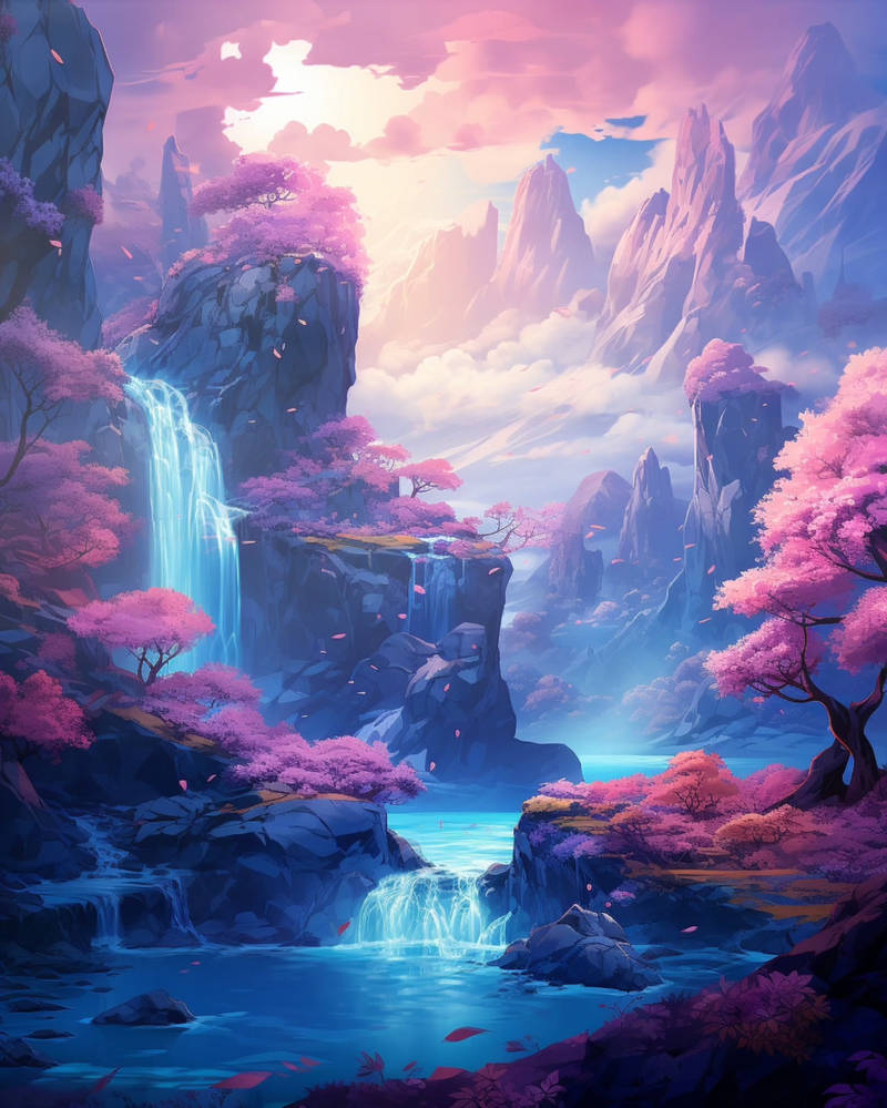 Waterfall by Elffyie on DeviantArt