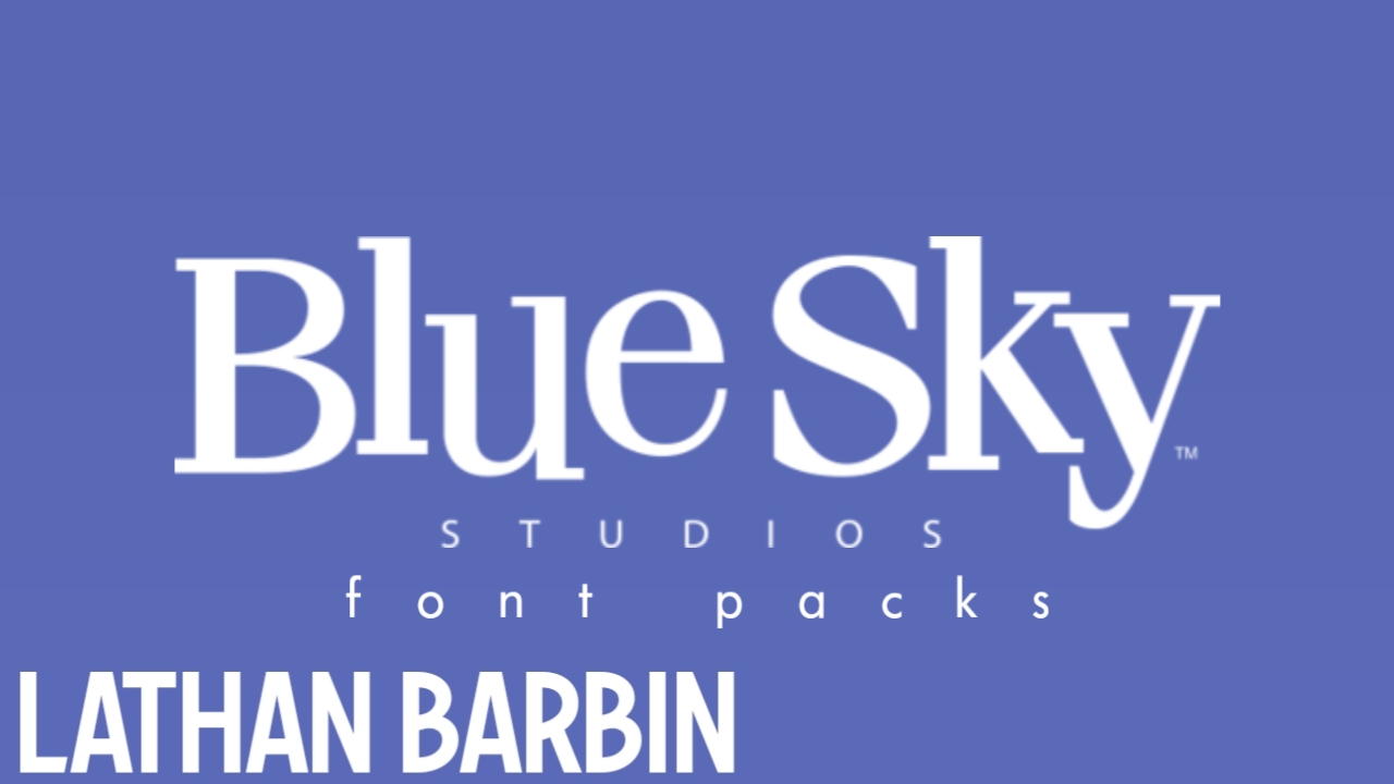 Blue Sky Studios Font Packs by lathanbarb on DeviantArt