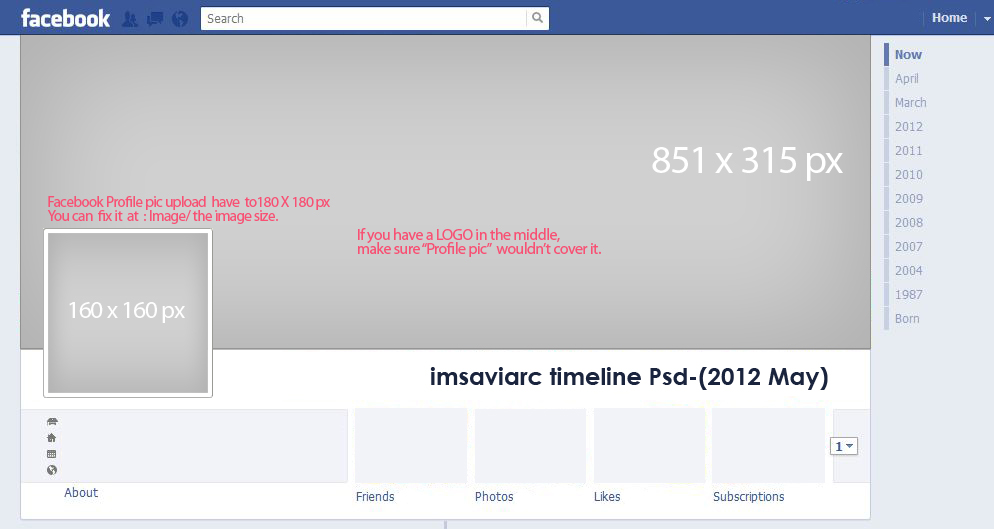Facebook Timeline psd by annablemay on DeviantArt