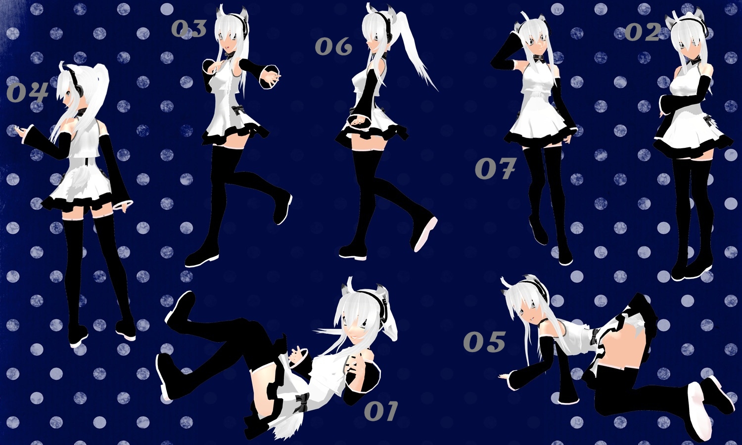 MMD -1 pose pack - by nekovampire95 on DeviantArt