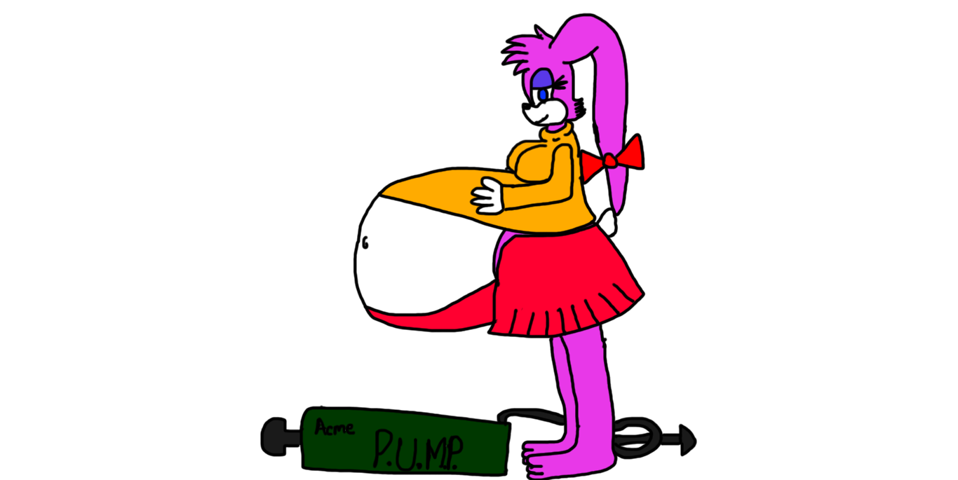 Request=Babs Bunny's Belly Inflation by TruePhazonianForce on DeviantArt