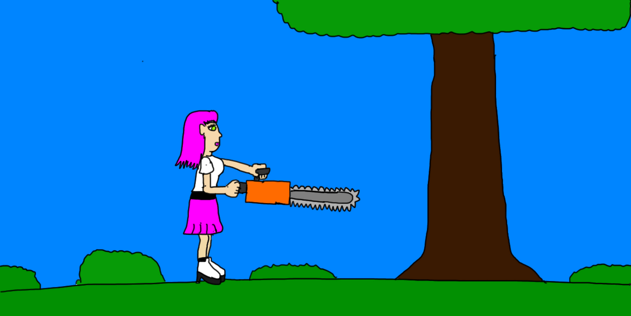 Request - Hayley cuts the tree by TruePhazonianForce on DeviantArt