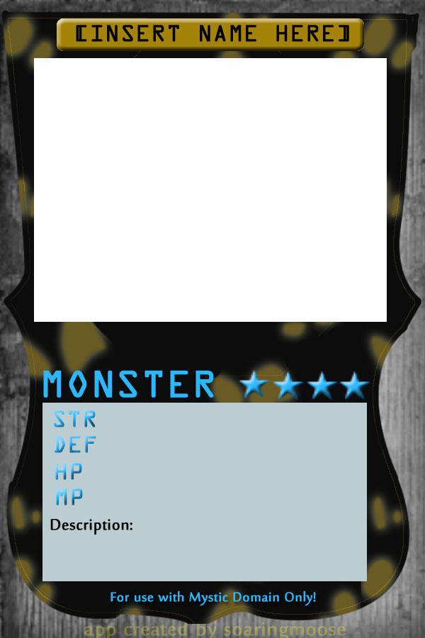 Monster Trading Card_tempMD by soaringmoose on DeviantArt
