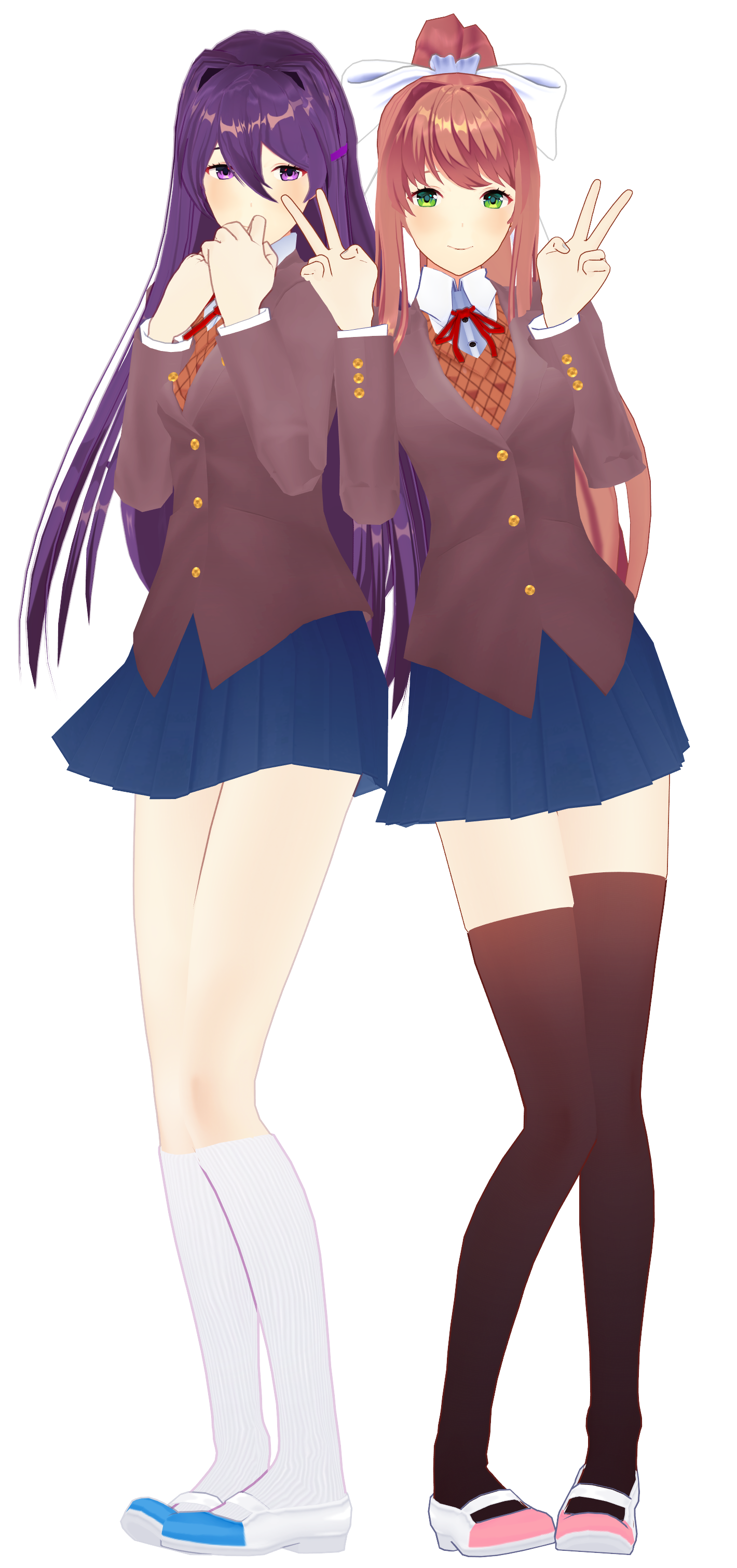 Mmd Yyb Ddlc Monika Yuri By Qeuxin On Deviantart
