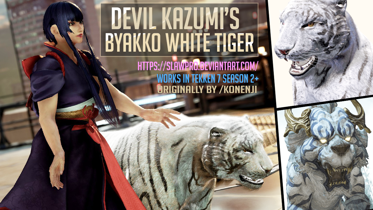 [TK7] Devil Kazumi's Byakko White Tiger by SlawPro on DeviantArt