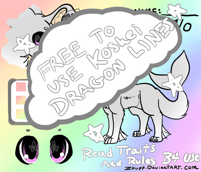 Free To Use Koshei Dragon Lines by Zuppea on DeviantArt