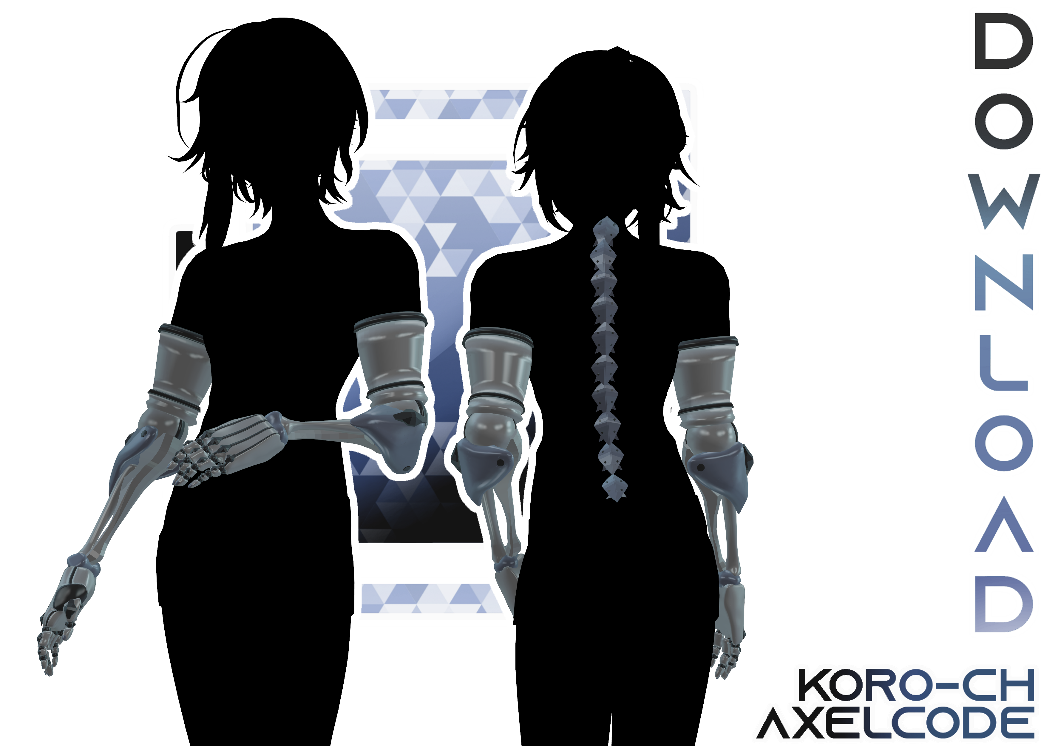 MMD // Cyborg / Robotic set (Arms/Spine) DL // P2U by AxelCode on ...