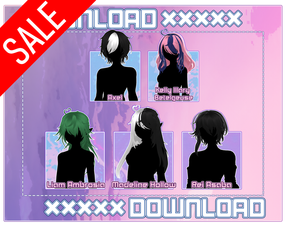 MMD // Hair Pack5# DOWNLOAD //P2U// 1.8k Watchers! by AxelCode on ...