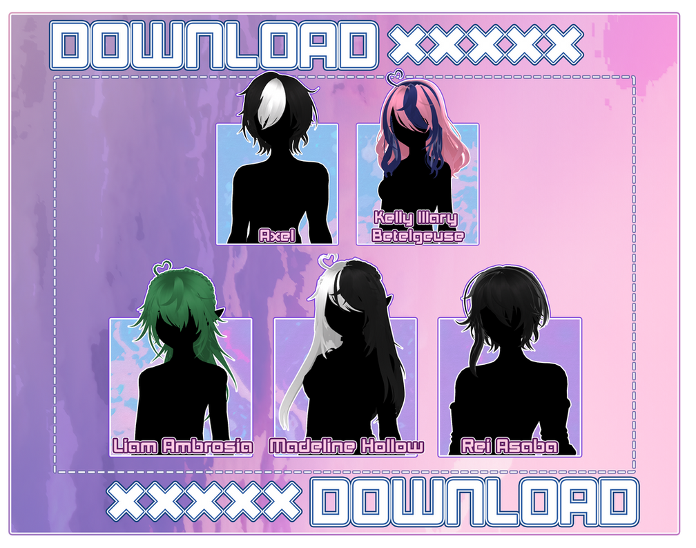 MMD // Hair Pack5# DOWNLOAD //P2U// 1.8k Watchers! by AxelCode on ...