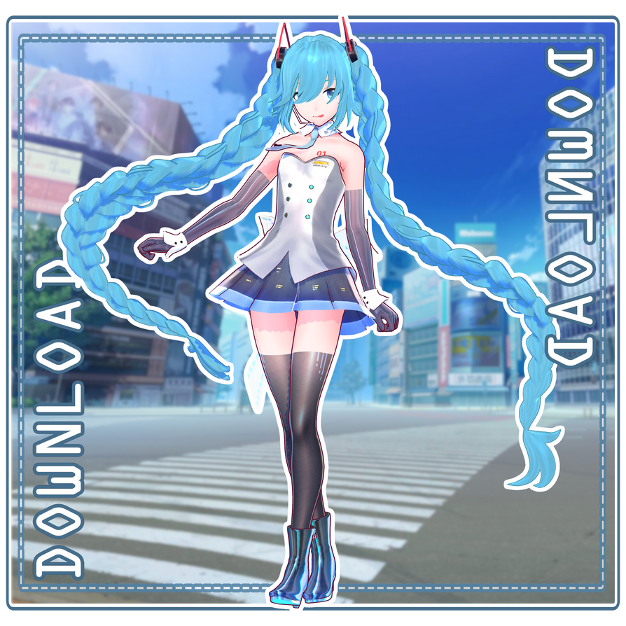 MMD // Twinbraids Hair DOWNLOAD // P2U by AxelCode on DeviantArt