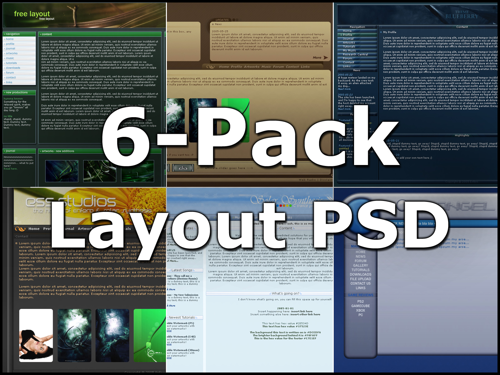 6-Pack Free Layout PSD by bjnorberg on DeviantArt