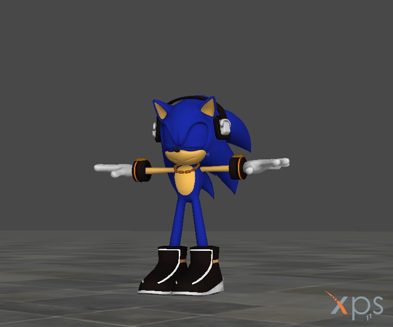 Sonic In Vector's Outfit [XPS DL] by HybridXero99 on DeviantArt