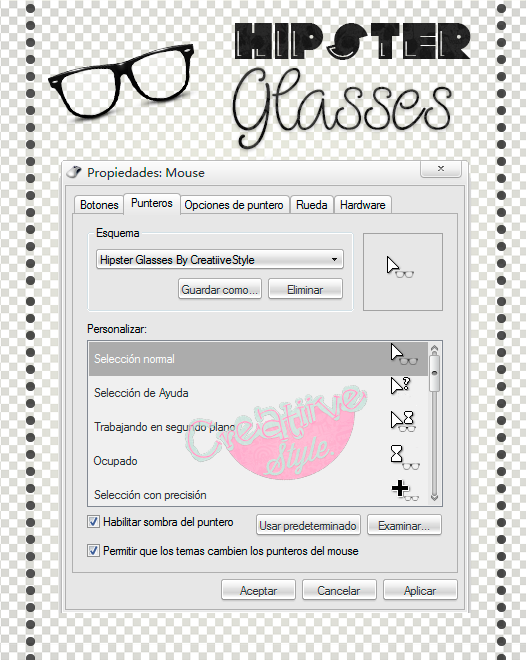 Cursor Hipster Glasses. by CreatiiveStyle on DeviantArt