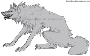 Angry Wolf Contortion- Free LineArt by Neara-works on DeviantArt