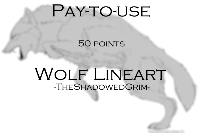 Wolf Lineart [P2U] by TheShadowedGrim on DeviantArt