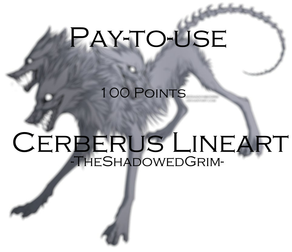 Cerberus Lineart [P2U] by TheShadowedGrim on DeviantArt