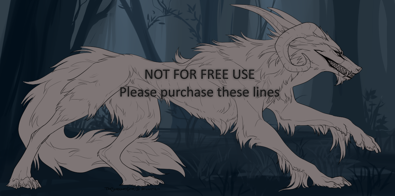 Simple Demon Dog Drawings