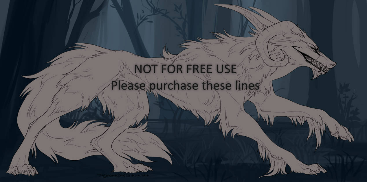 [p2u] Devil dog Lineart by TheShadowedGrim on DeviantArt