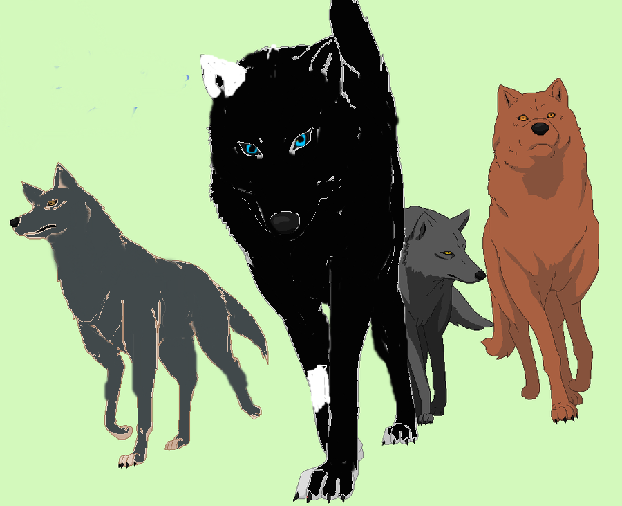 Shadow wolf pack by werewolftg on DeviantArt