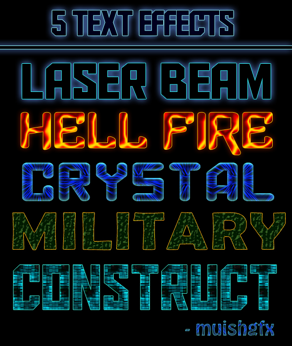 5 Text Effects by muish on DeviantArt