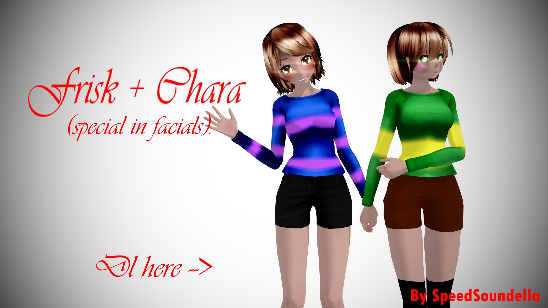 [MMDxUnderTale] Frisk+Chara DL by SpeedSoundella on DeviantArt