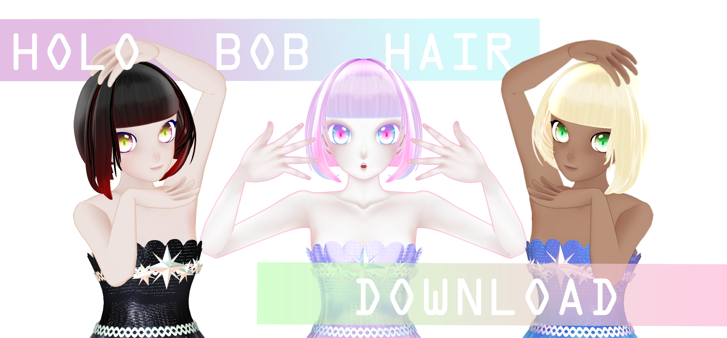 Holo Bob Hair DOWNLOAD DL by HoshichoM on DeviantArt