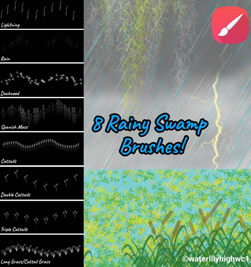 Rainy Swamp Brush Set 1 by QueenPhantom11 on DeviantArt