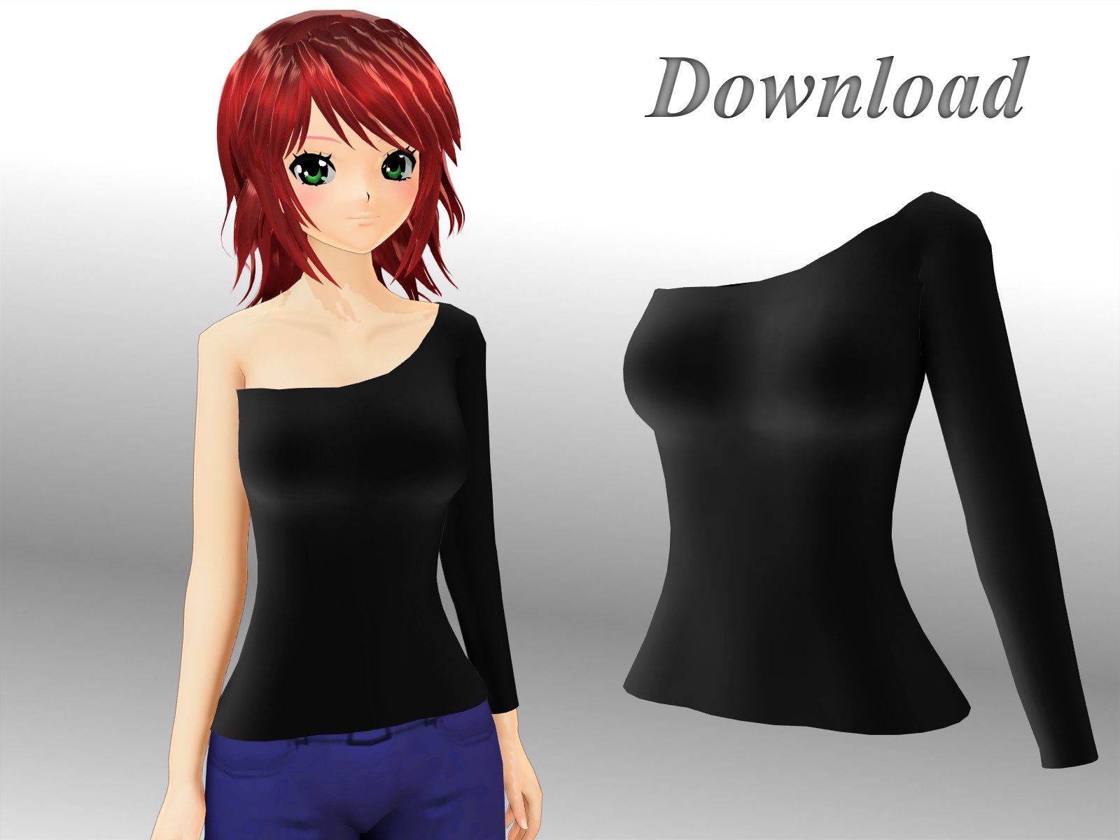 [MMD] One sleeved top [REMOVED] by Wampa842 on DeviantArt