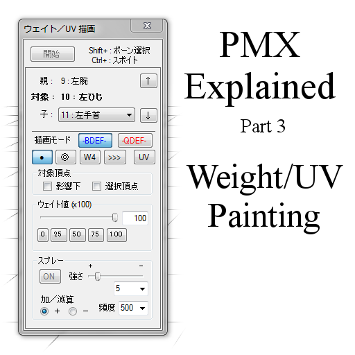PMX Explained - Part 3: Weight and UV painting by Wampa842 on DeviantArt