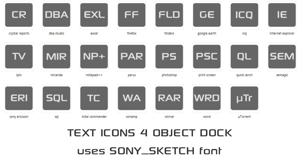 Text Icons by hardtype on DeviantArt