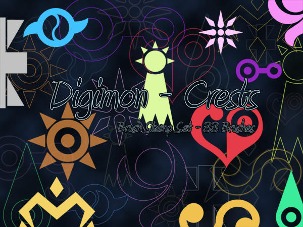 Digimon Crests - Stamp Set by NelaNequin on DeviantArt