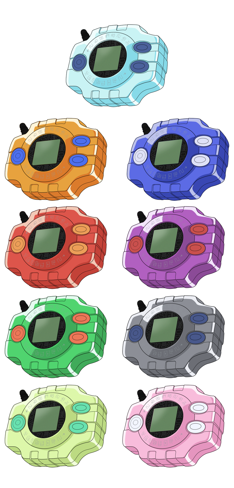 Digimon Adventure Digivices HQ + Base by NelaNequin on DeviantArt