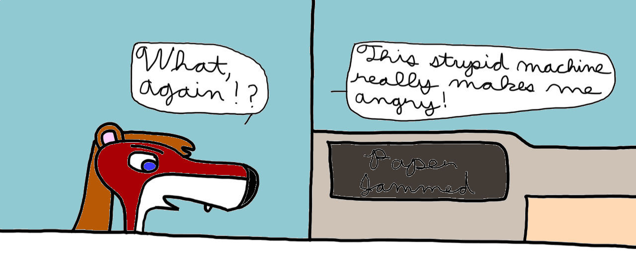 Paper Jammed by Wolf492 on DeviantArt