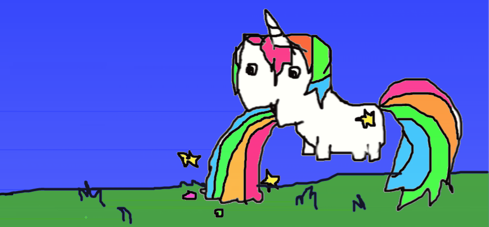 Unicorn Barfing Rainbows by GoldenPixil on DeviantArt