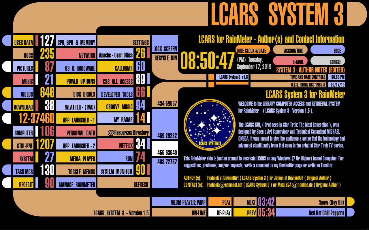 LCARS - System 3 - Version 1.5(beta) by pashaak on DeviantArt