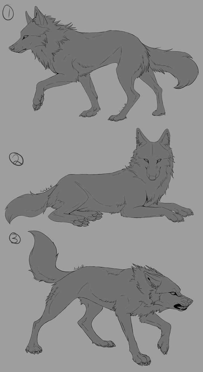 FREE Wolf Linearts by Aviaku on DeviantArt