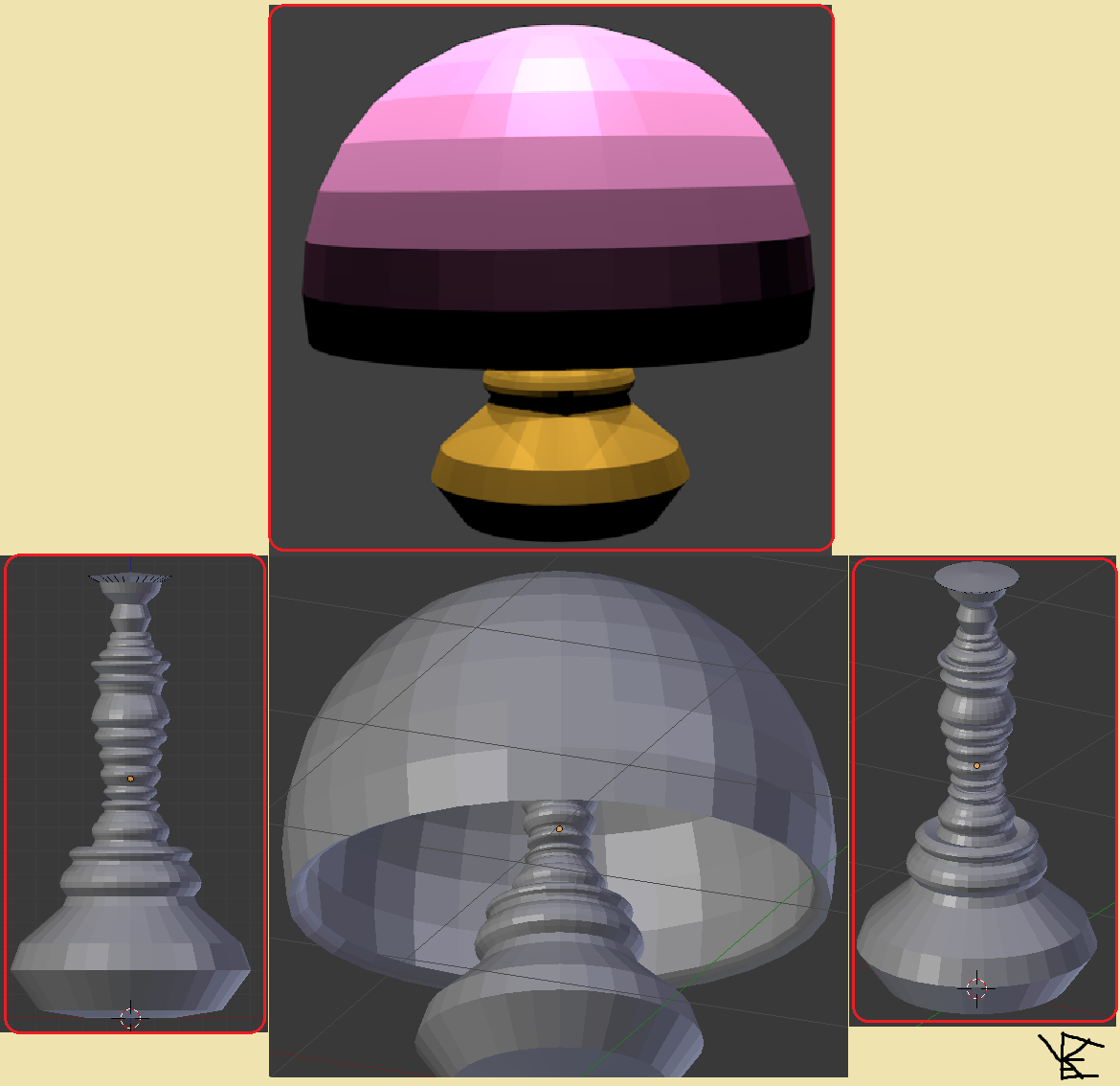 Lamp - 3D Blender Model by Keyyva on DeviantArt