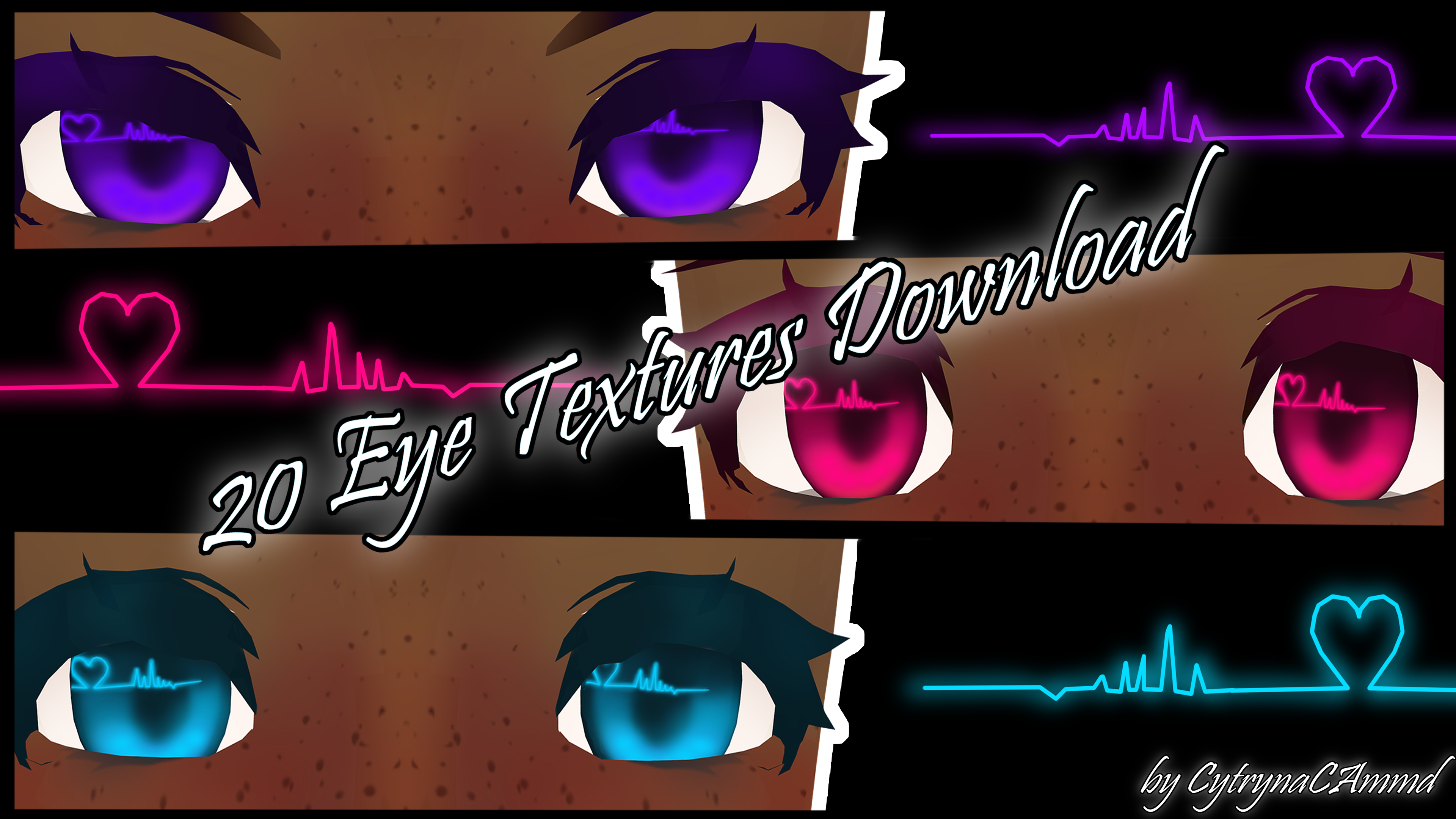 MMD Laser Heart Eye Textures DL by CytrynaCAmmd on DeviantArt