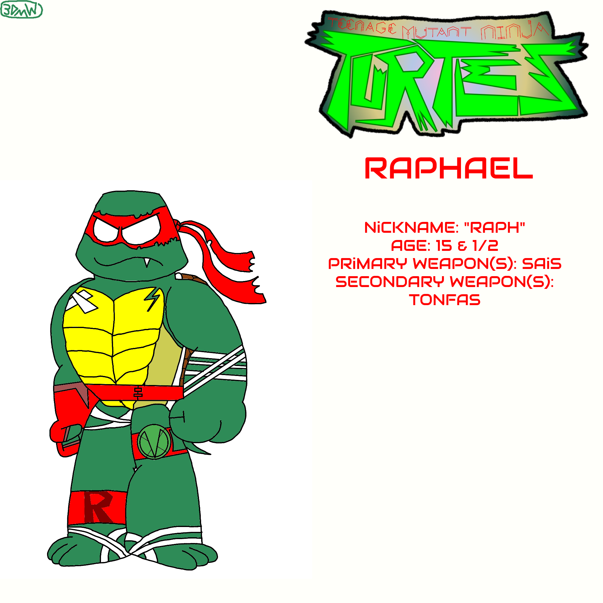 Teenage Mutant Ninja Turtles: Raphael by 3dmarioworld on DeviantArt