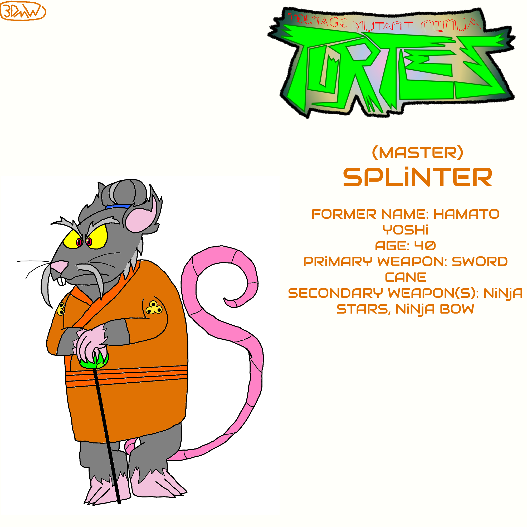 Teenage Mutant Ninja Turtles: Splinter by 3dmarioworld on DeviantArt