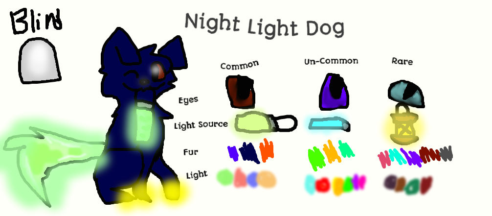 Night Light Dog (New species) by BlueGrayTiger on DeviantArt
