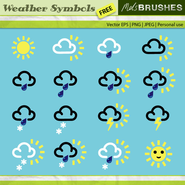 Vector Weather Symbols by melemel on DeviantArt