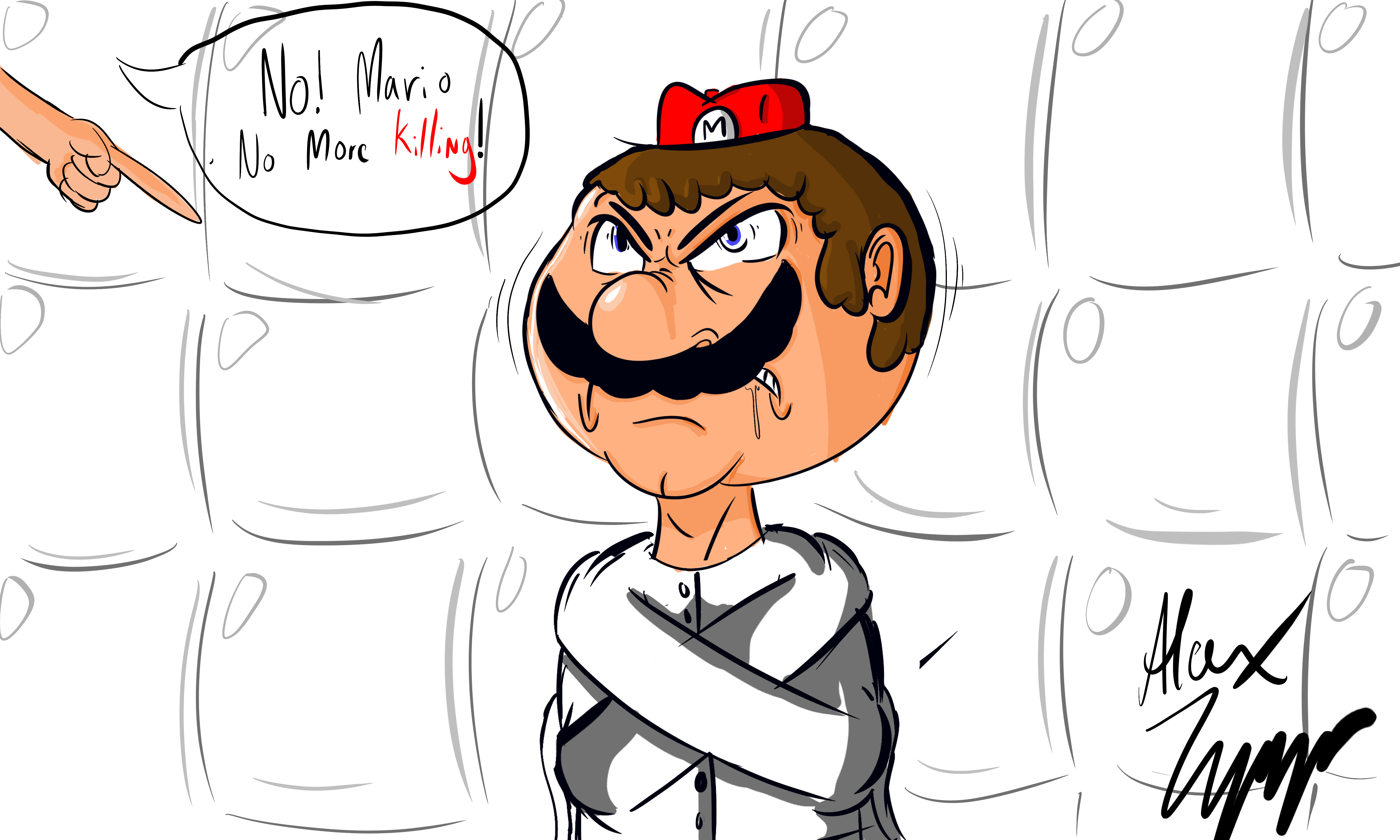 Mario The Psycho by Al-Excaliber on DeviantArt