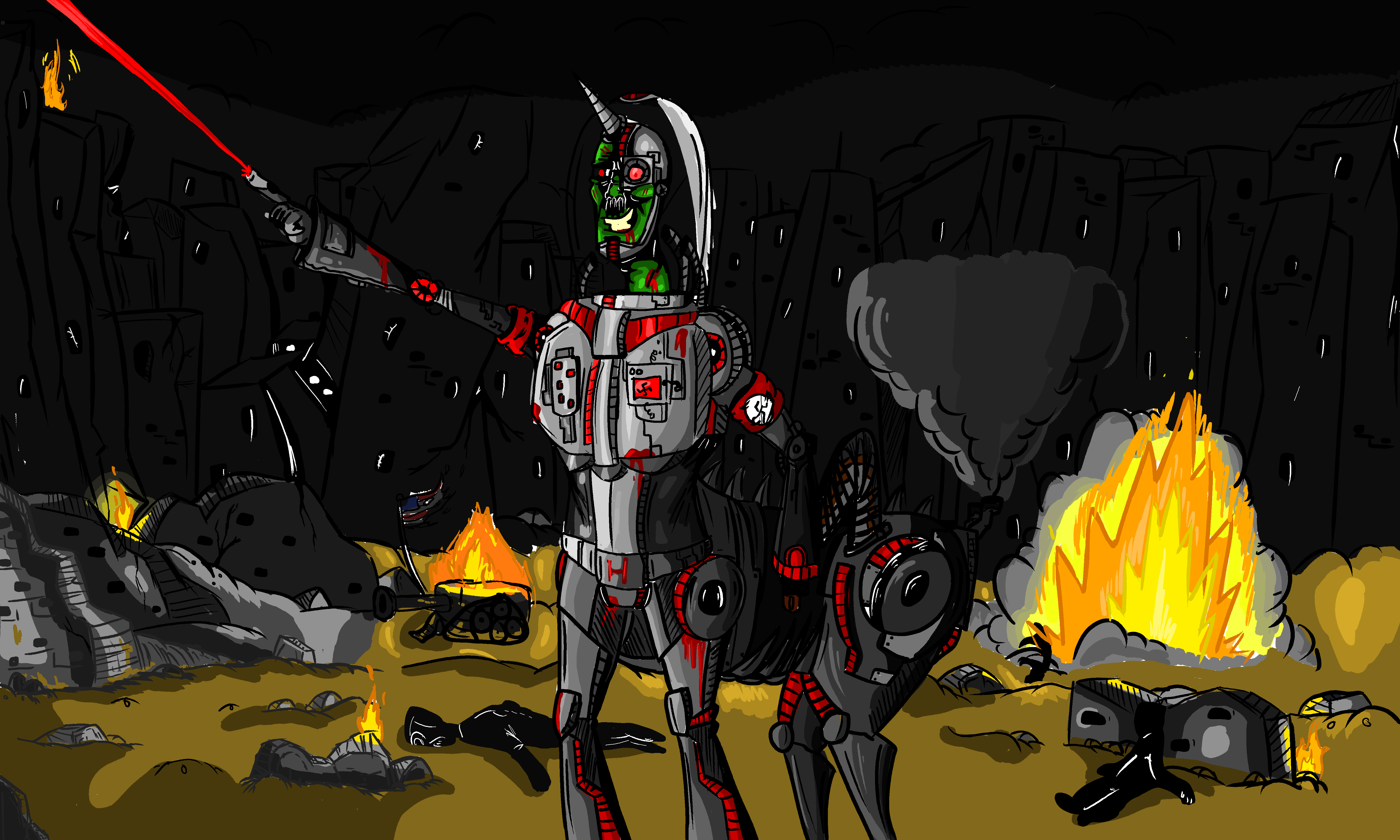 Zombie Robo-Hitler by Al-Excaliber on DeviantArt