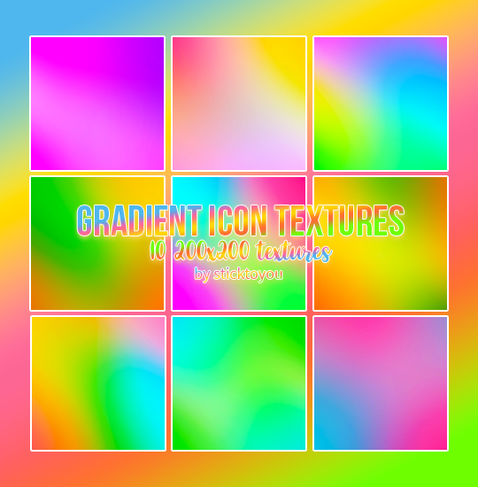 GRADIENT ICON TEXTURES // ICON TEXTURE PACK 5 by evanbukleys on DeviantArt