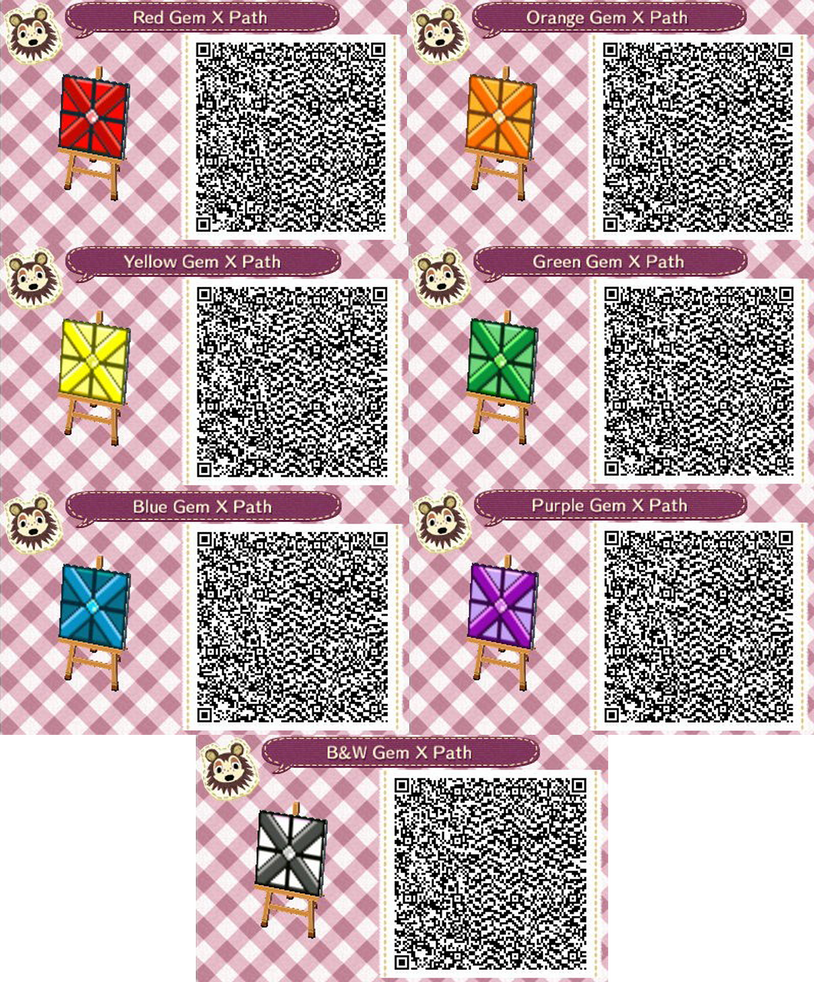 ACNL- X Gem Tile QR Codes by ACNL-QR-CODEZ on DeviantArt
